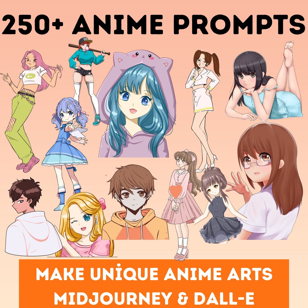 Anime Girl Prompts for Midjourney & Dall-e 250 Anime Prompts Ai ...