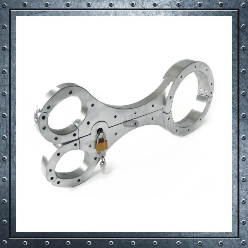 BDSM Straight Wrist and Neck Heavy Duty Bondage, Heavy Duty Metal Yoke ...