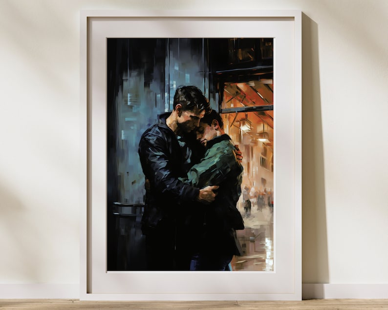 Gay Art Print, Gay Couple, LGBTQ Wall Poster, Home Decor Wall Art, Gay ...