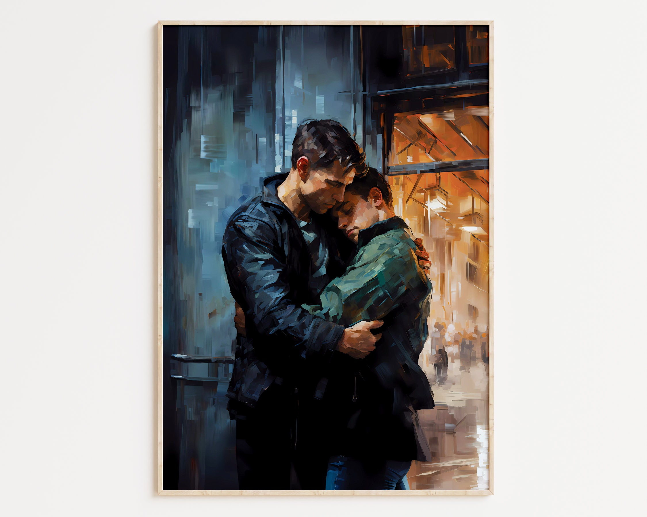 Gay Art Print, Gay Couple, LGBTQ Wall Poster, Home Decor Wall Art, Gay ...