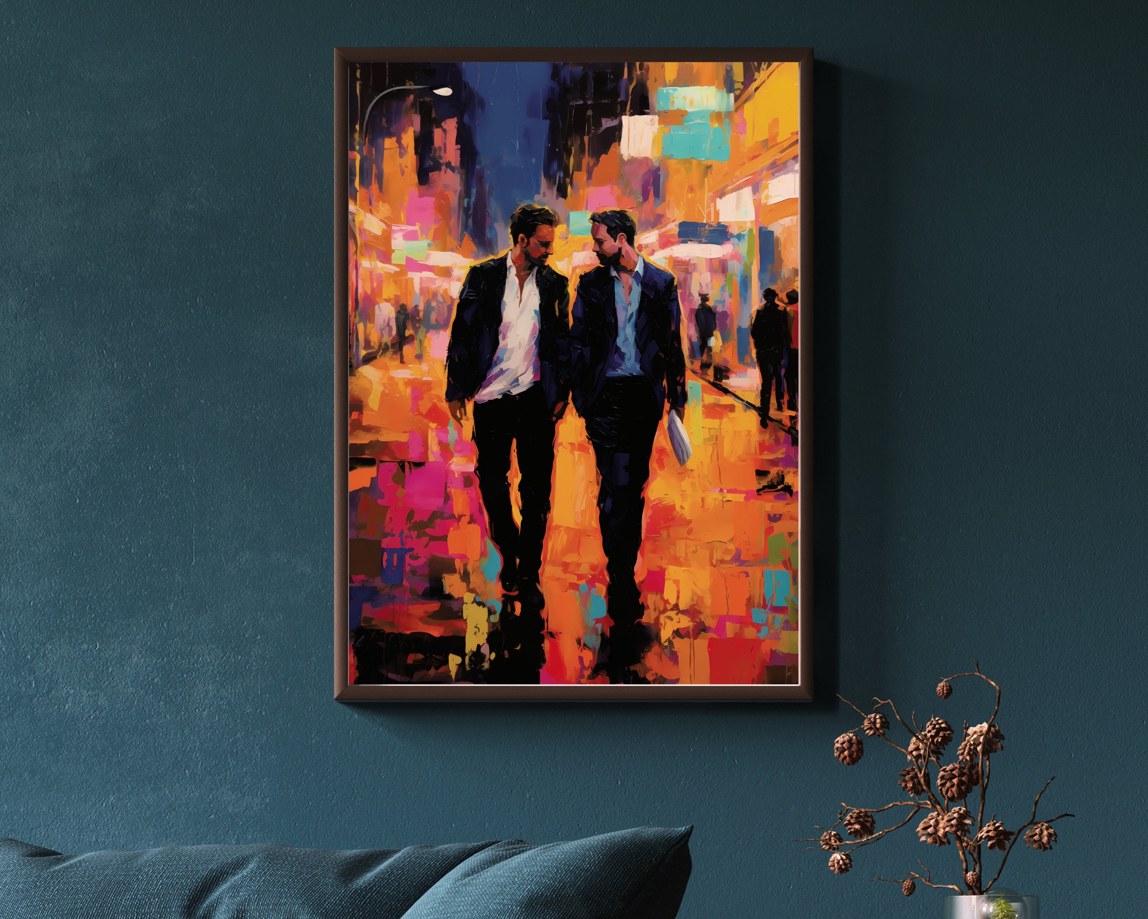 Gay Art, Gay Couple, Gay Print Poster, Home Decor Wall Art, Gay ...