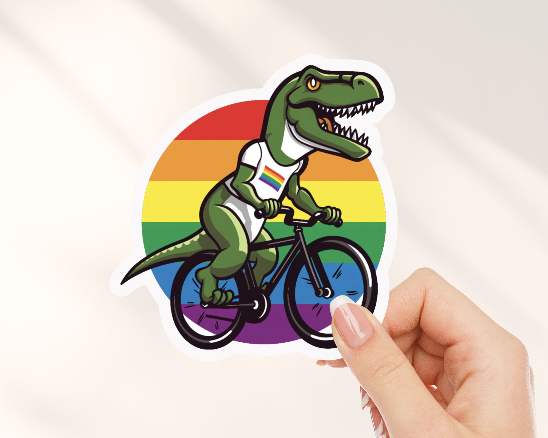Pride Sticker T-rex Ride, Pride Progress Sticker, LGBTQ Pride, Pride ...