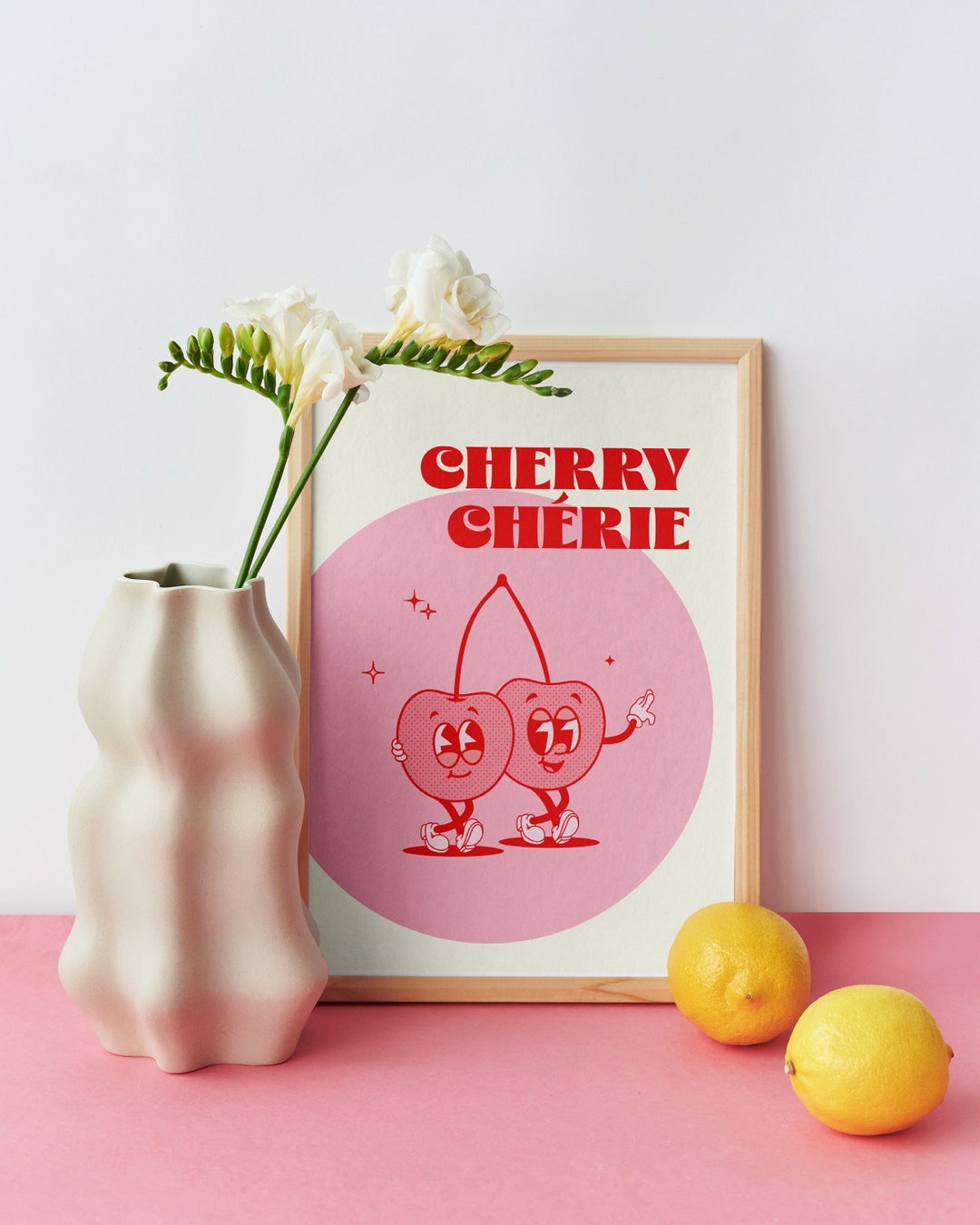 Cherry Chérie Retro Print - Etsy