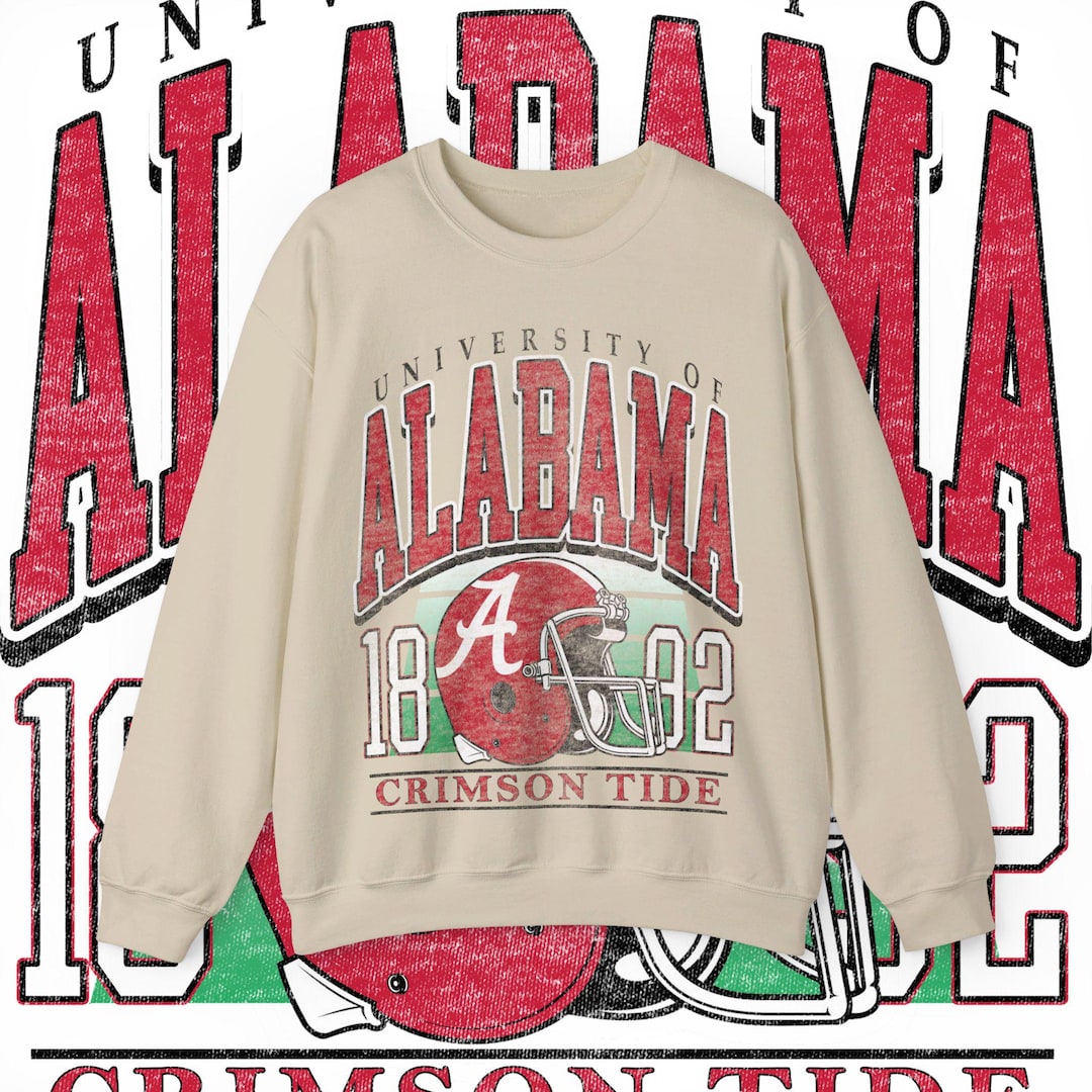 Alabama Crimson Tide Sweatshirt: Unisex Cotton-blend Crewneck - Etsy