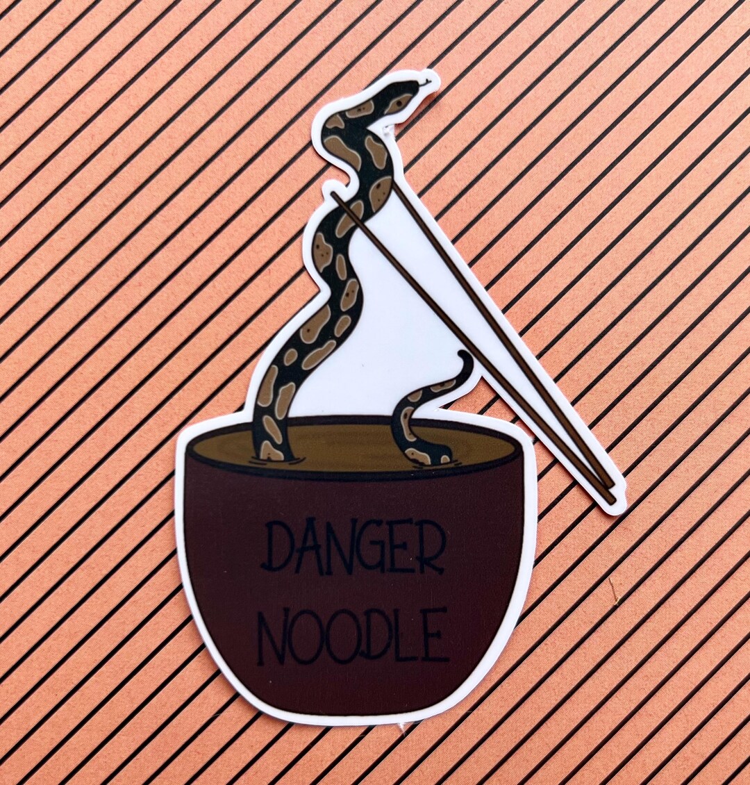 Danger Noodle Sticker | Funny Snake Sticker | Ramen Snake Sticker - Etsy