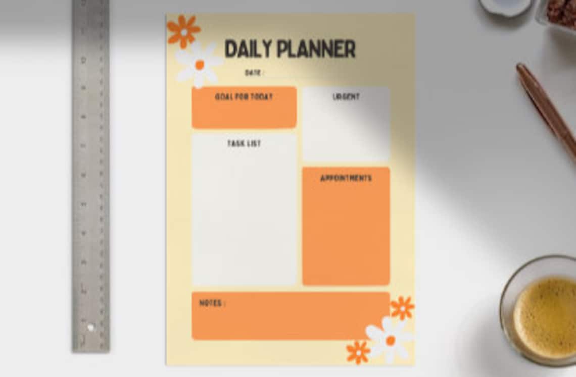 Daily Planner. Digital Weekly Planner. Digital Print - Daily Planner ...