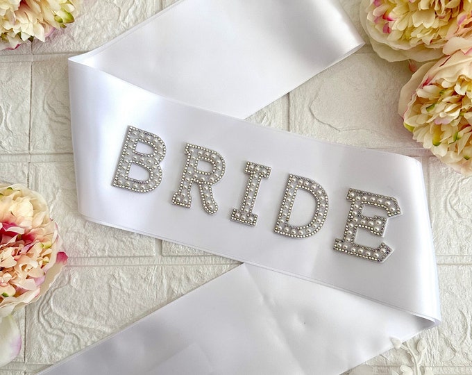 Embellished Bride Sash | Bride Sash | Hen Do Bride | Personalised Gift ...