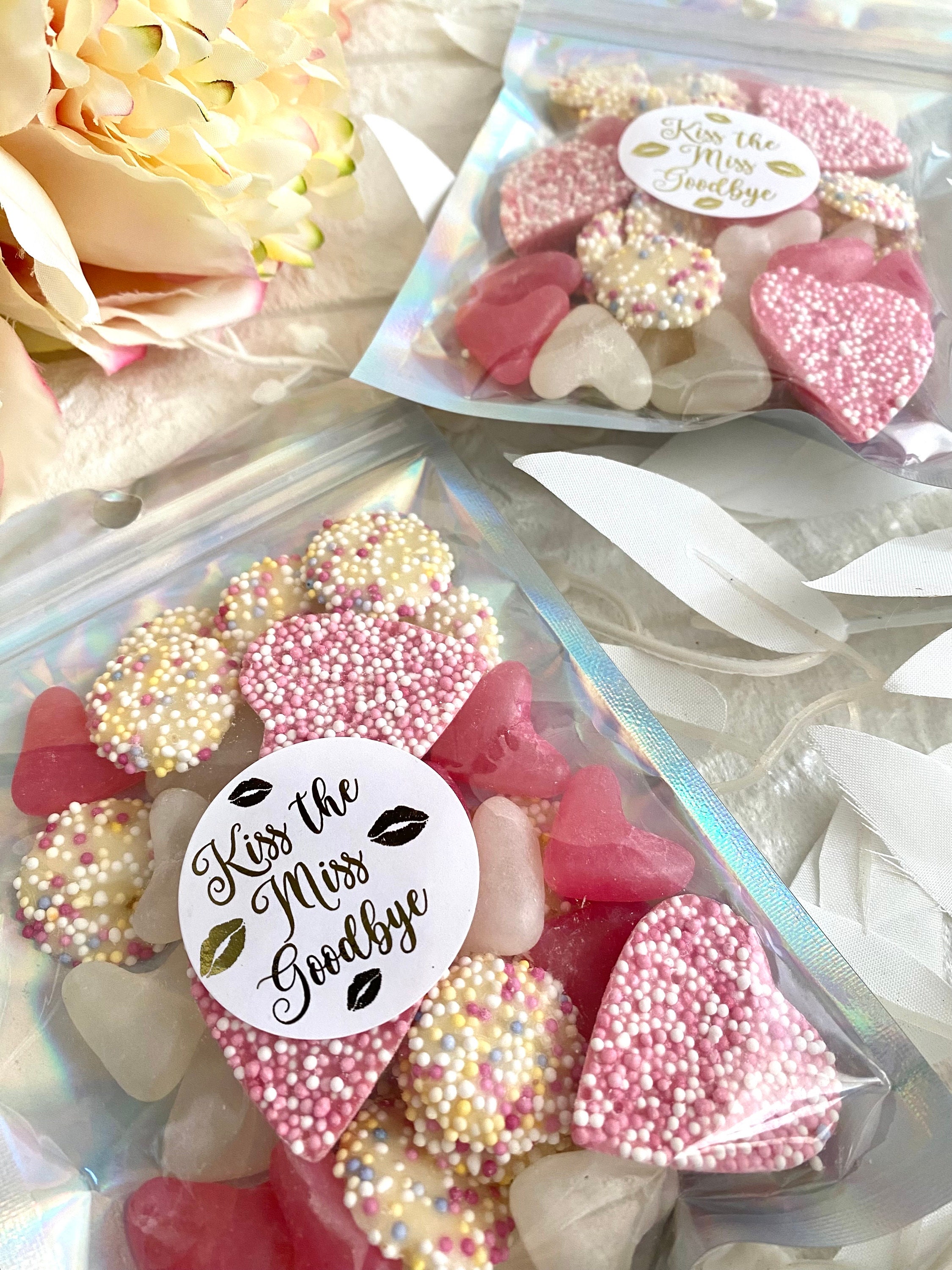 Kiss the Miss Goodbye Hen Do Sweet Pouches Hen Party Favours Hen Do ...