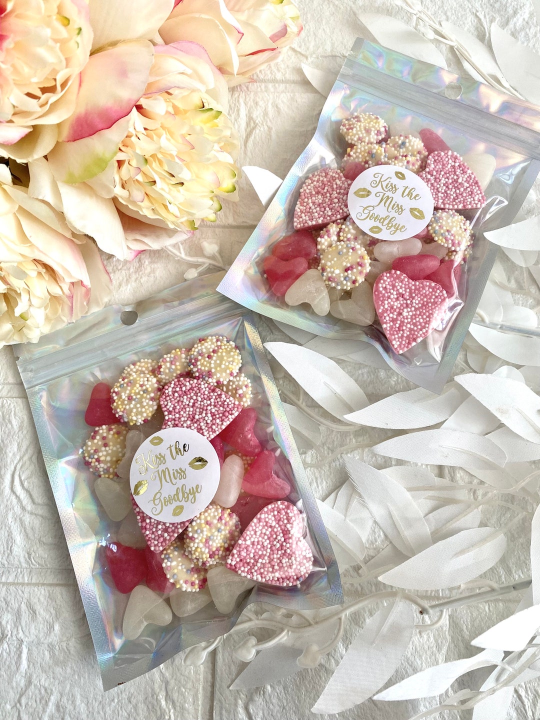 Kiss the Miss Goodbye Hen Do Sweet Pouches Hen Party Favours Hen Do ...