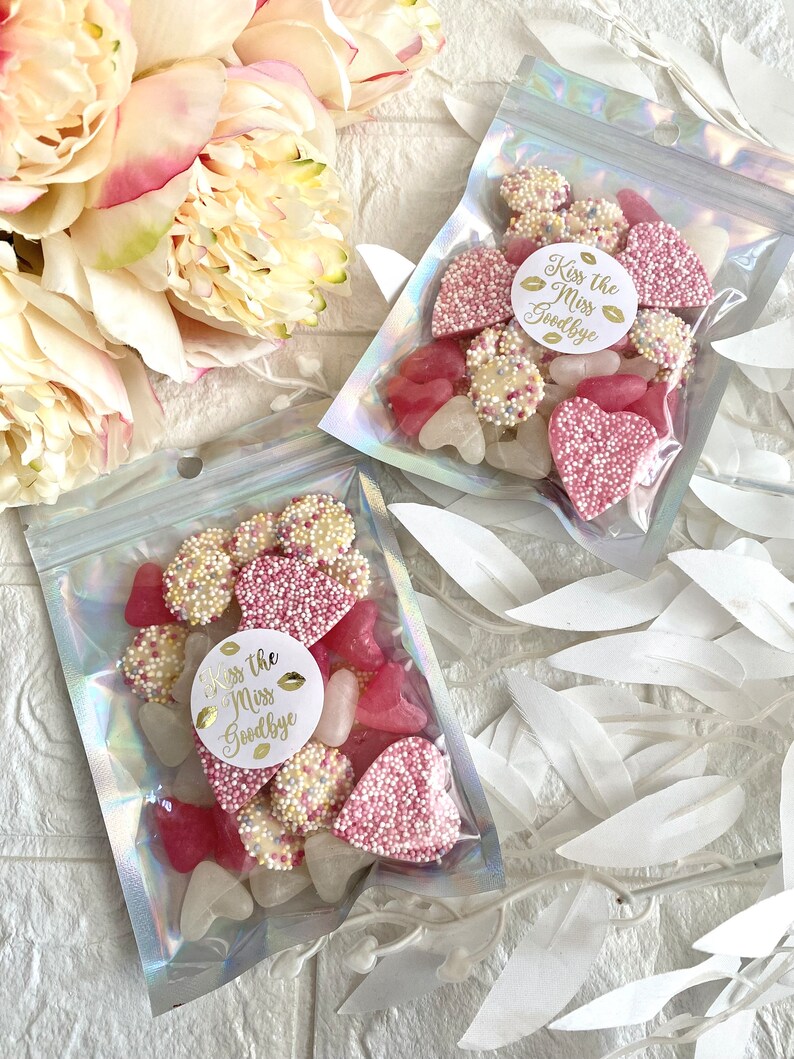 Kiss the Miss Goodbye Hen Do Sweet Pouches Hen Party Favours Hen Do ...