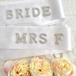Embellished Bride Sash | Bride Sash | Hen Do Bride | Personalised Gift ...
