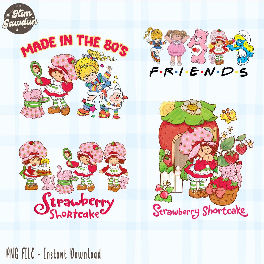 5 Designs Cartoon Friends Nostalgia Png, 80's Cartoon Characters ...
