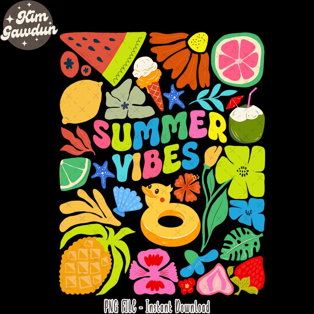 Retro Tropical Summer Vibes PNG, Coquette Summer PNG, Retro Summer Png ...