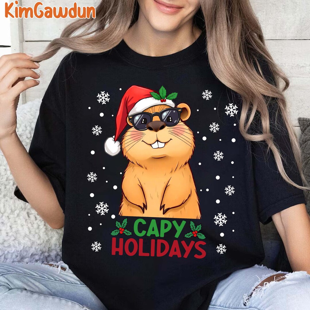 Capybara Christmas Png, Capybara Png, Cute Capybara Holiday PNG Crew ...