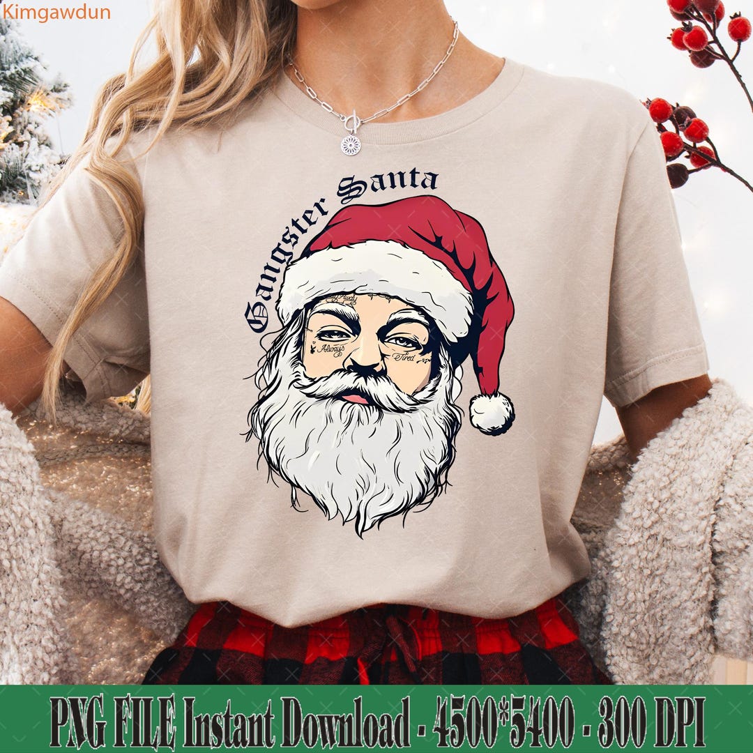 Gangster Santa Png, Santa Christmas Png, Cool Santa Png, Santa ...