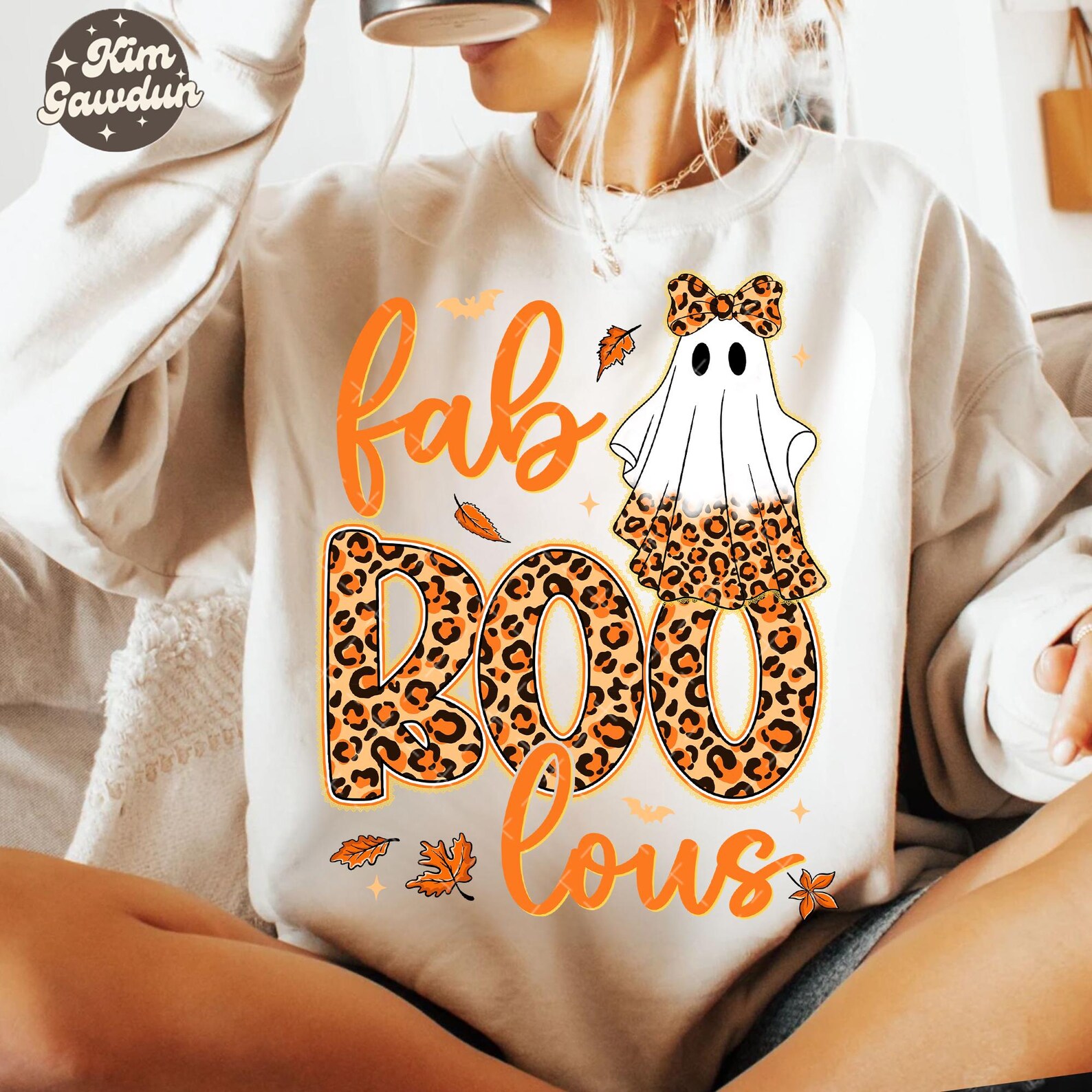 Fab Boo Lous Png, Preppy Ghost Boo PNG, Leopard Spooky Coquette PNG ...