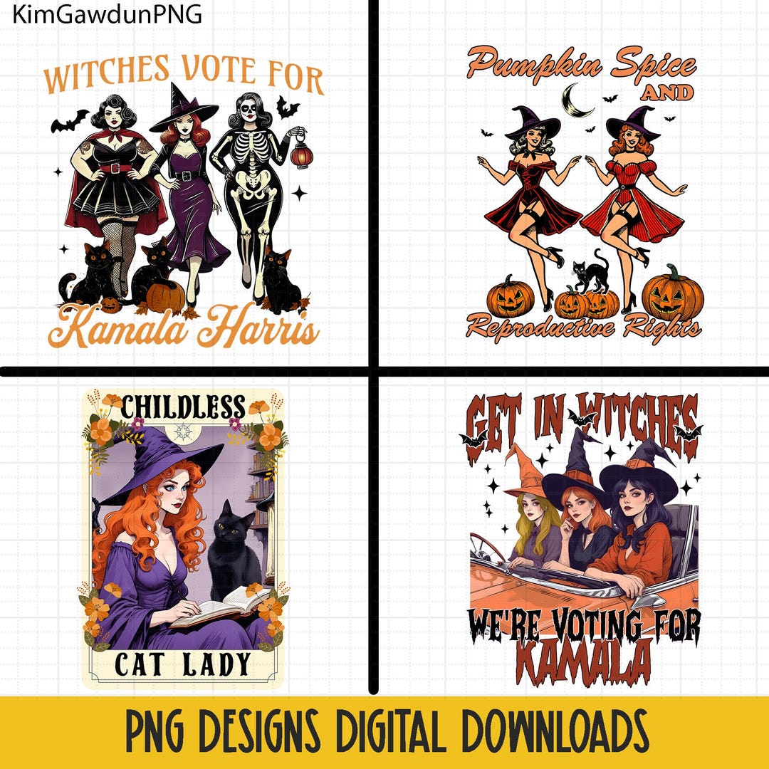 Kamala Harris Halloween Bundle Png, Halloween Election Bundle,pumpkin ...