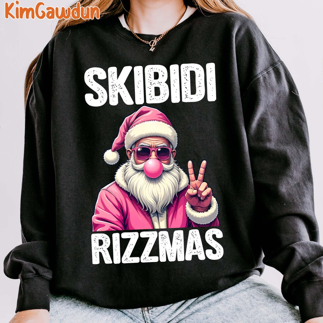 Skibidi Rizzmas PNG, Merry Rizzmas Png, Santa Blowing Bubble PNG, Rizz ...