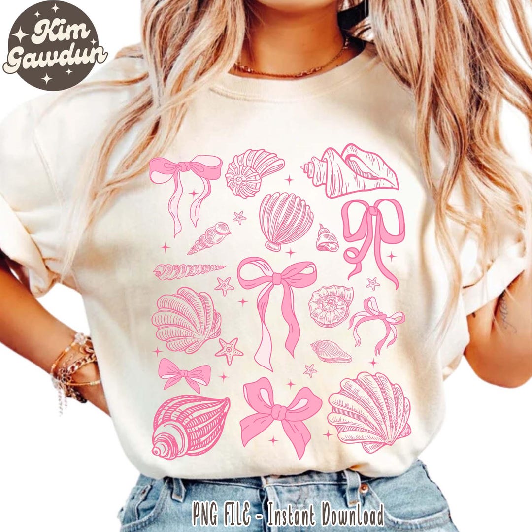 Pink Coquette Seashell PNG, Beach Png, Coastal Png, Summer Vibes Png ...