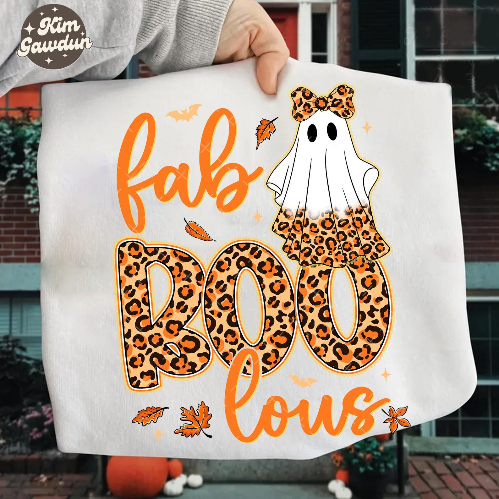 Fab Boo Lous Png, Preppy Ghost Boo PNG, Leopard Spooky Coquette PNG ...