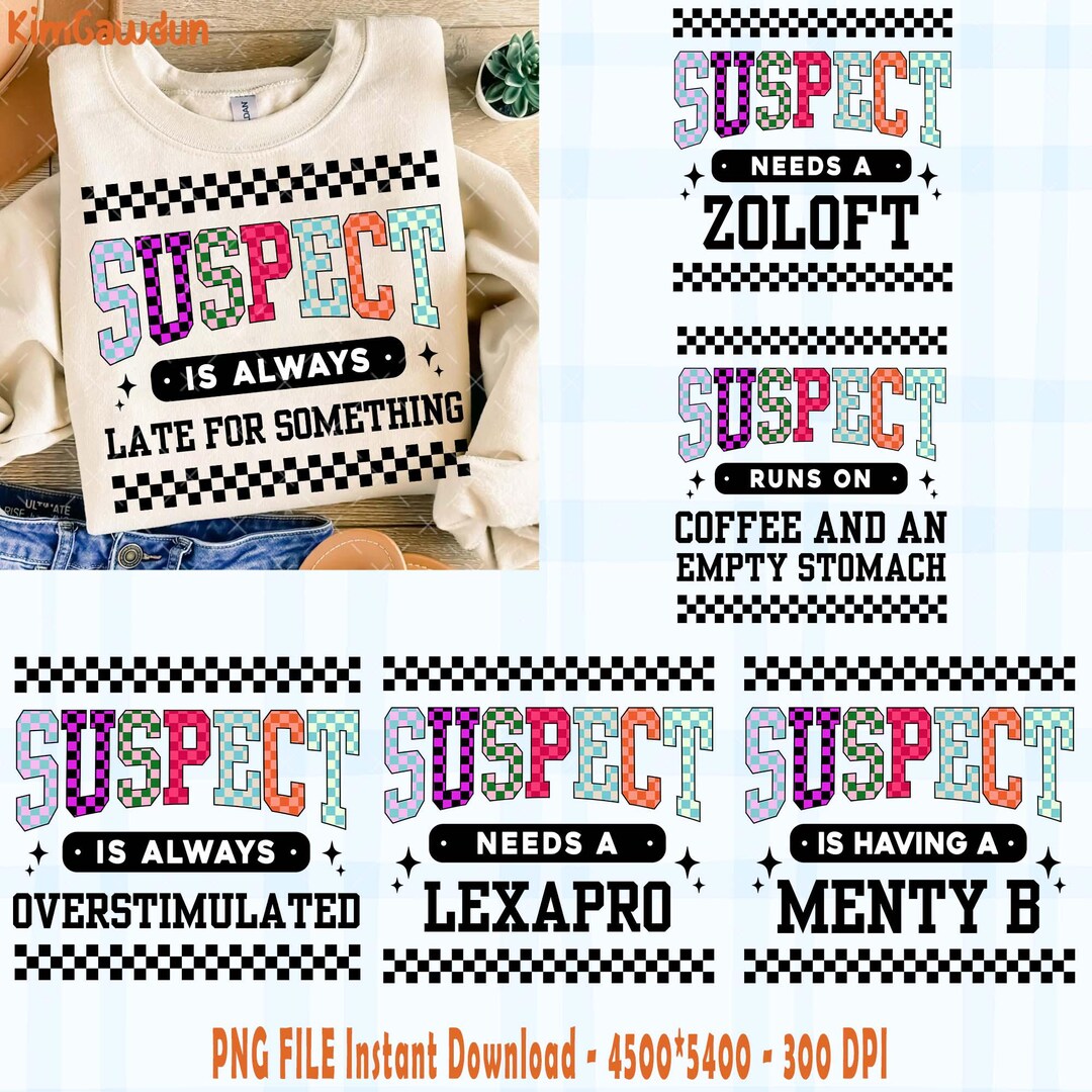 Bundle Suspect Challenge Png, Trending Png, Funny Design, Suspect ...