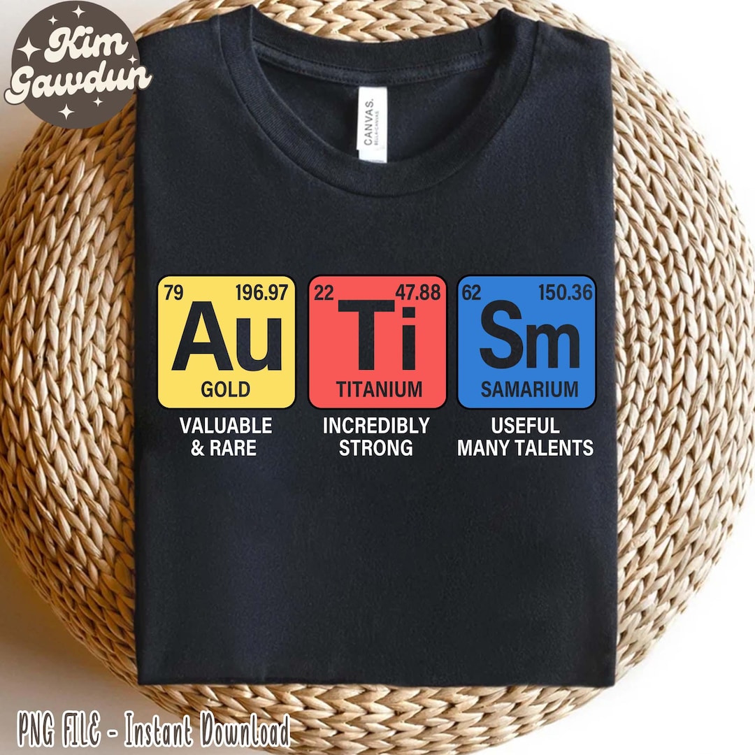Autism Awareness Elements Periodic Table ASD Png, Periodic Autism Png ...