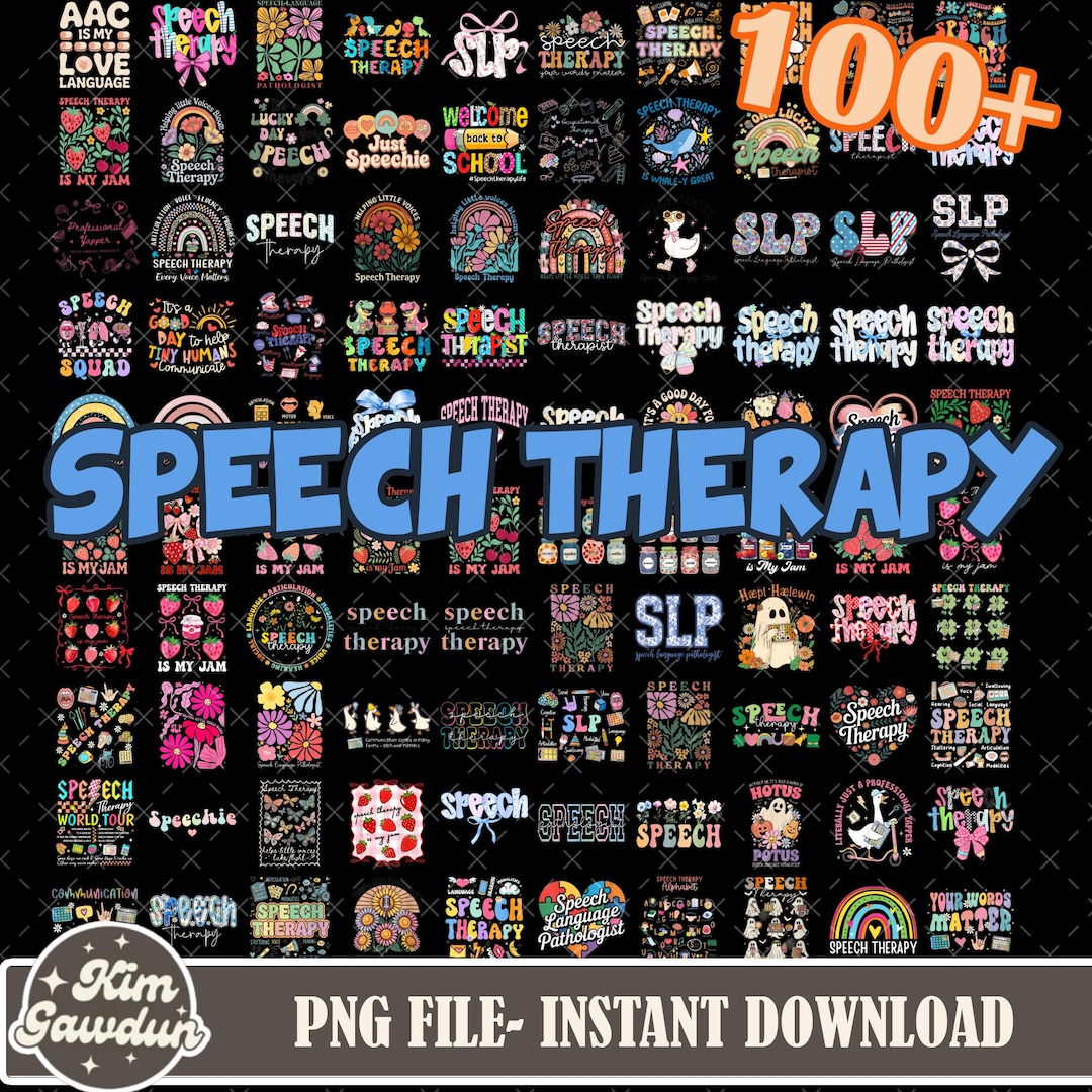 100 Speech Therapy Bundle Png , SLP Clipart for Speech Language ...