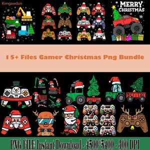 Christmas Game Controller Png Sublimation Design Download, Christmas ...