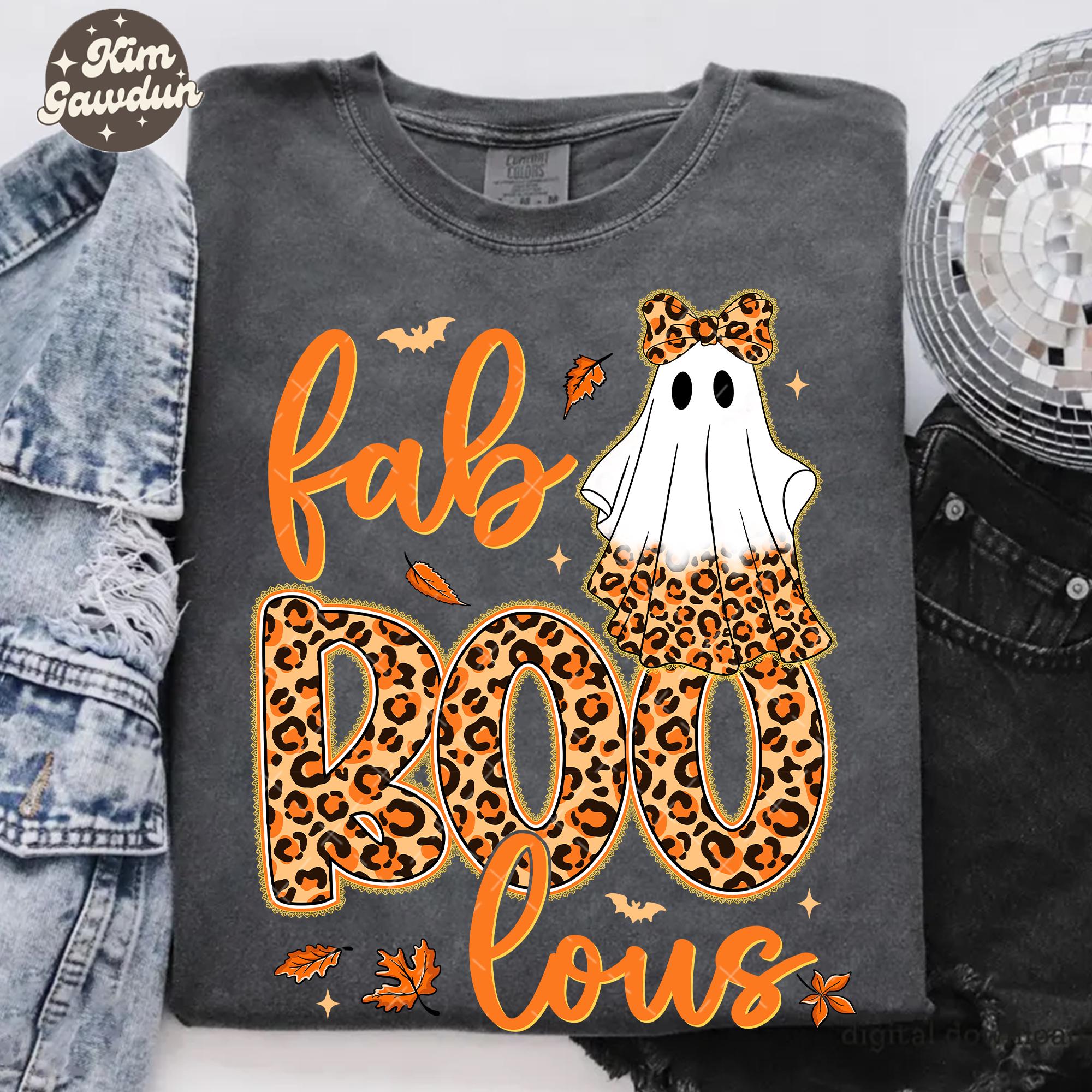 Fab Boo Lous Png, Preppy Ghost Boo PNG, Leopard Spooky Coquette PNG ...