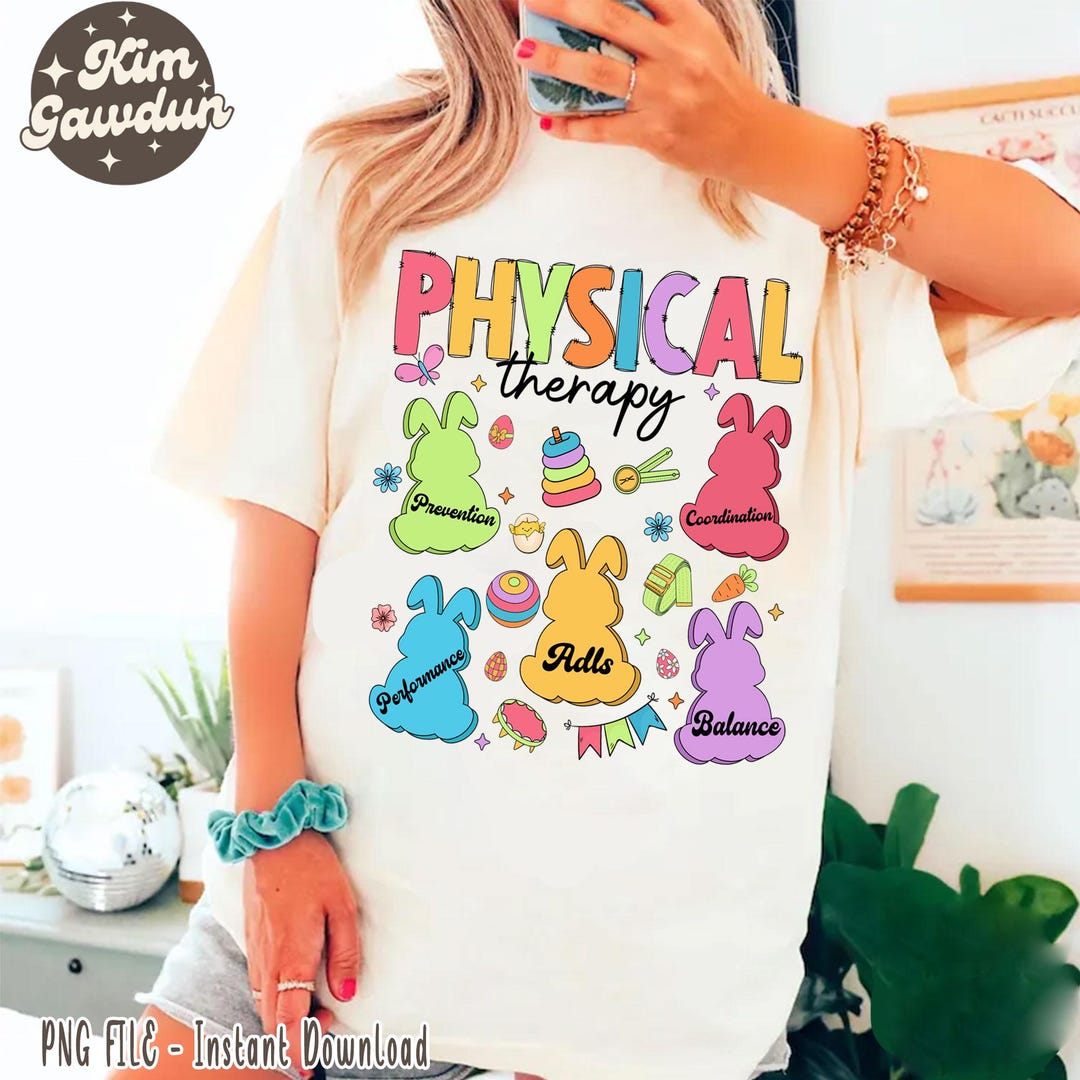 Physical Therapy Bunny PT Easter Day Png, Easter Bunny Physical Therapy ...