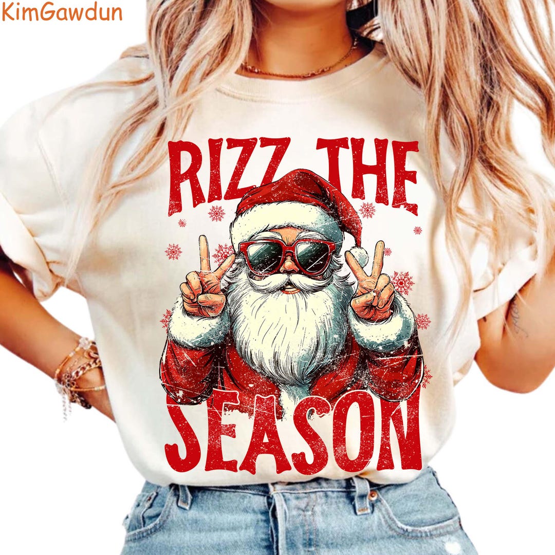 Retro Funny Christmas Rizz Meme Merry Rizzmas Png, Funny Christmas Png ...