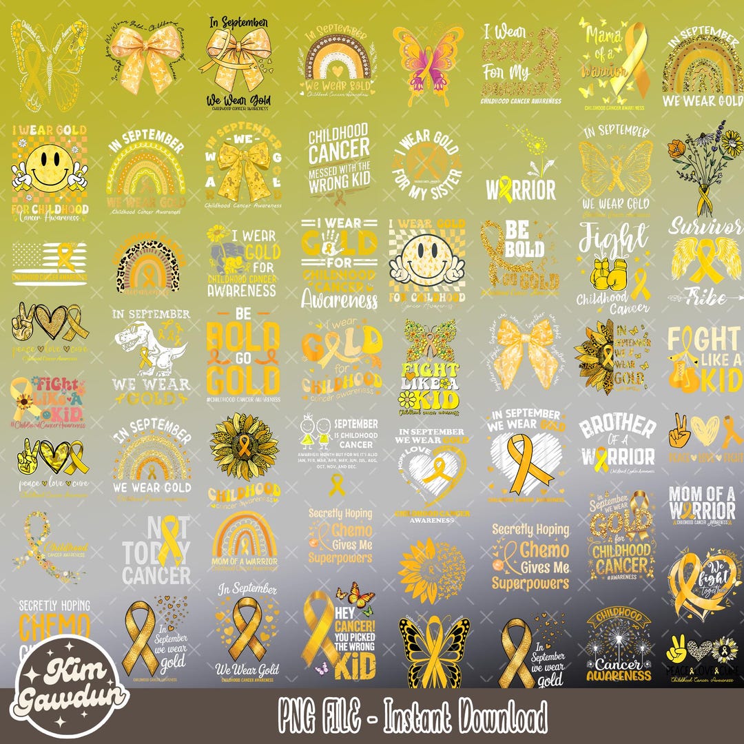 80++ Designs Childhood Cancer Png, in September We Wear Gold Png ...