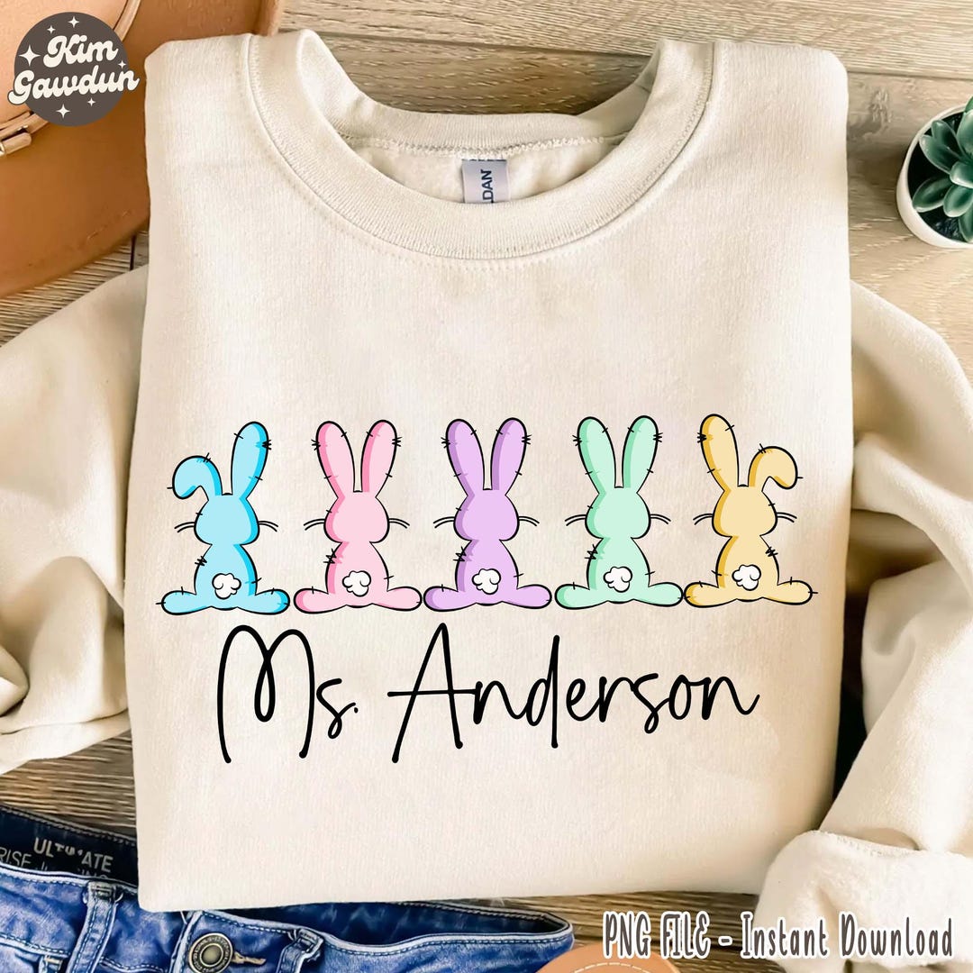Personalized Easter Teacher Png, Teacher Easter Png, Happy Easter Png ...