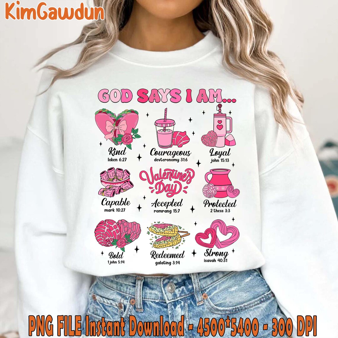 God Say I Am Conchas Valentine Png, Mexican Valentines, Concha ...