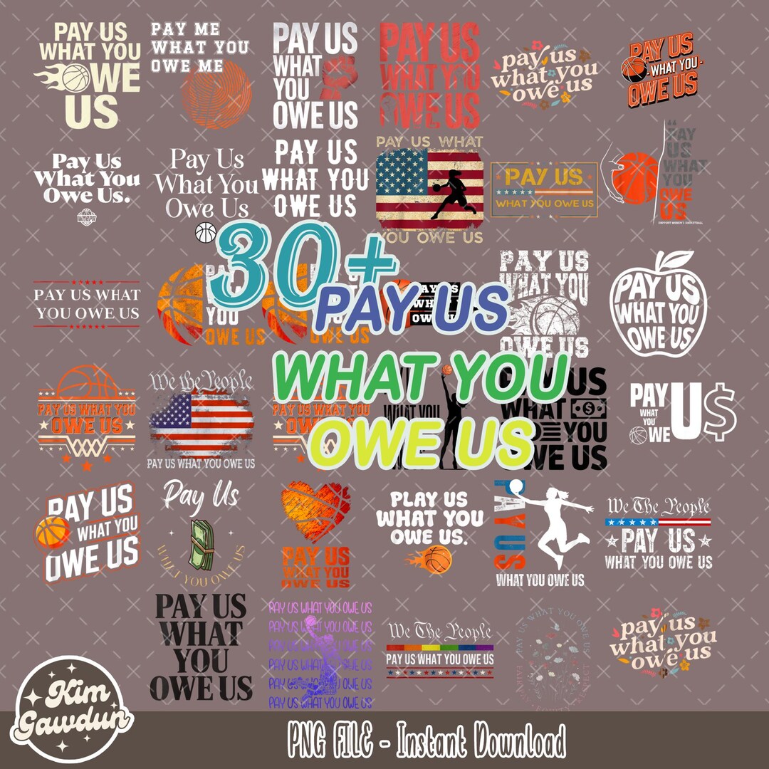 30+ Pay Them What You Owe Them PNG Bundle, Support Women’s Sports ...