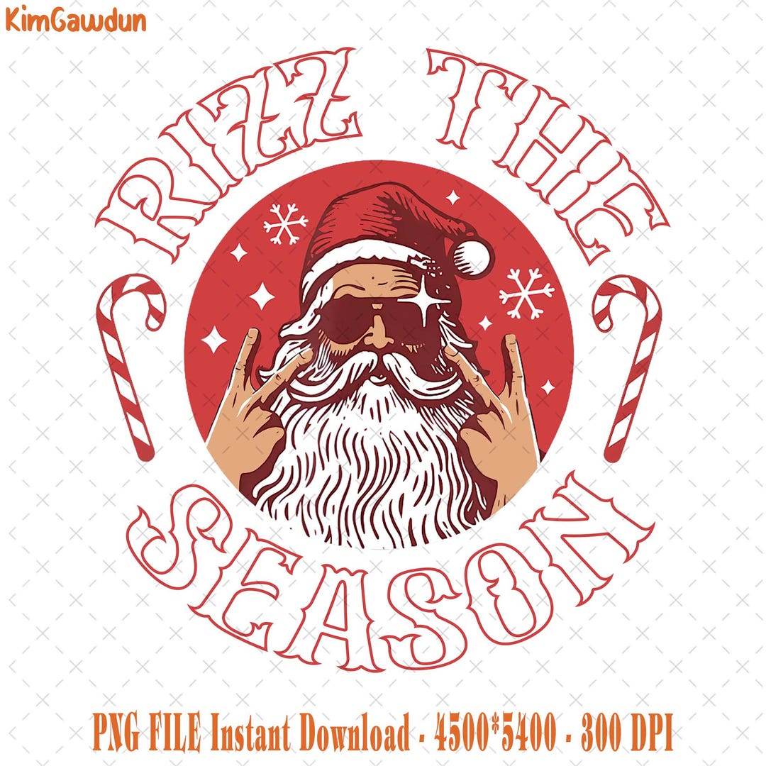 Retro Funny Christmas Rizz Meme Merry Rizzmas Png, Funny Christmas Png ...