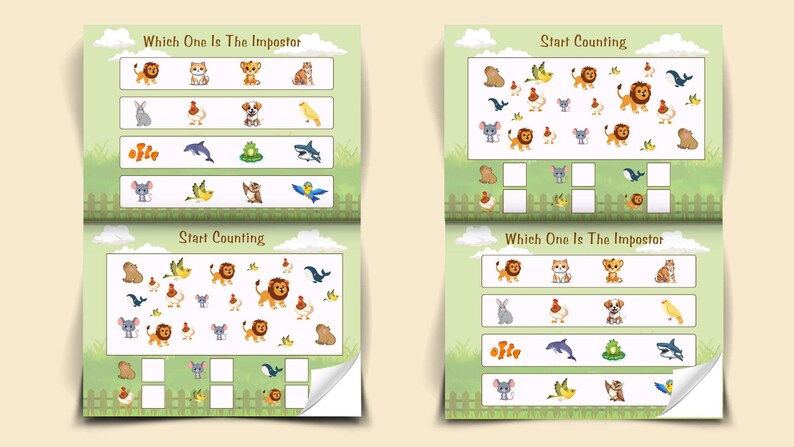 Busy Book Animal Series, Printable Preschool Activities, Homeschool ...