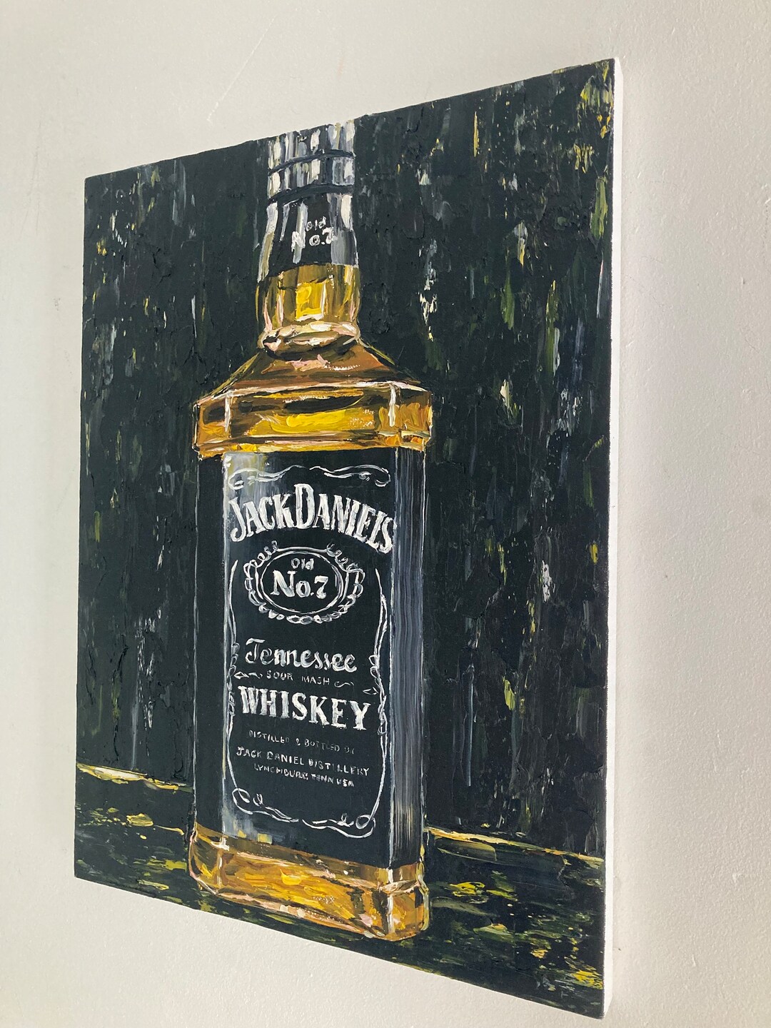 Jack Daniel’s Whiskey Canvas Painting - JD Whiskey Still Life - Art for ...