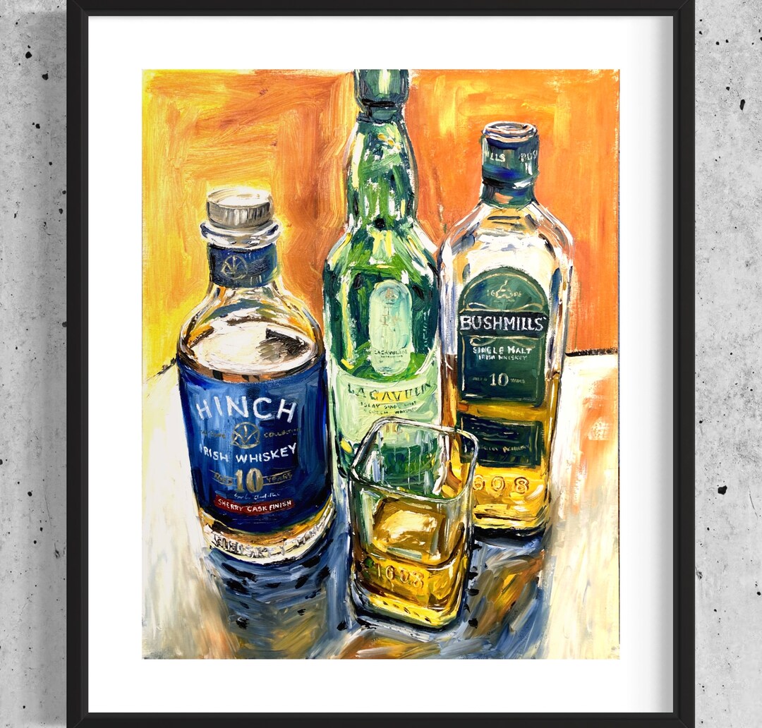 Print of Colourful Vibrant Expressive Whisky Stilllife- Warm Whisky ...