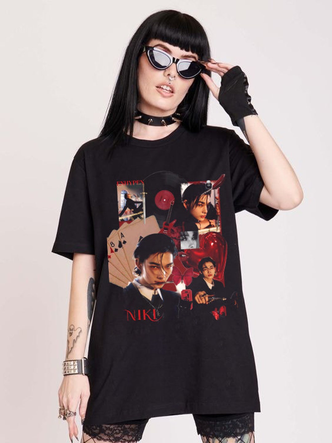 Enhypen Niki T-shirt, Enhypen Niki Y2k Graphic Tee, Enhypen Niki Kpop ...