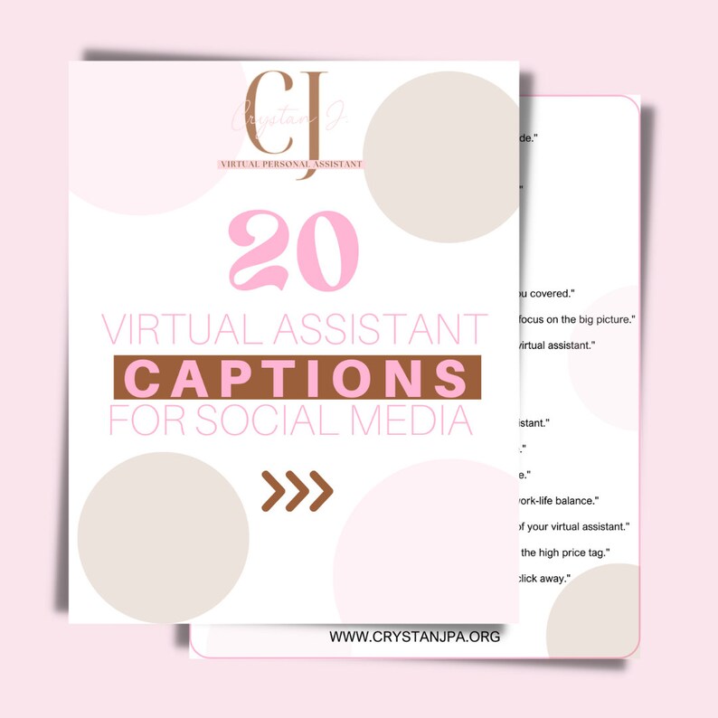 20 Virtual Assistant Captions Virtual Assistant Caption - Etsy