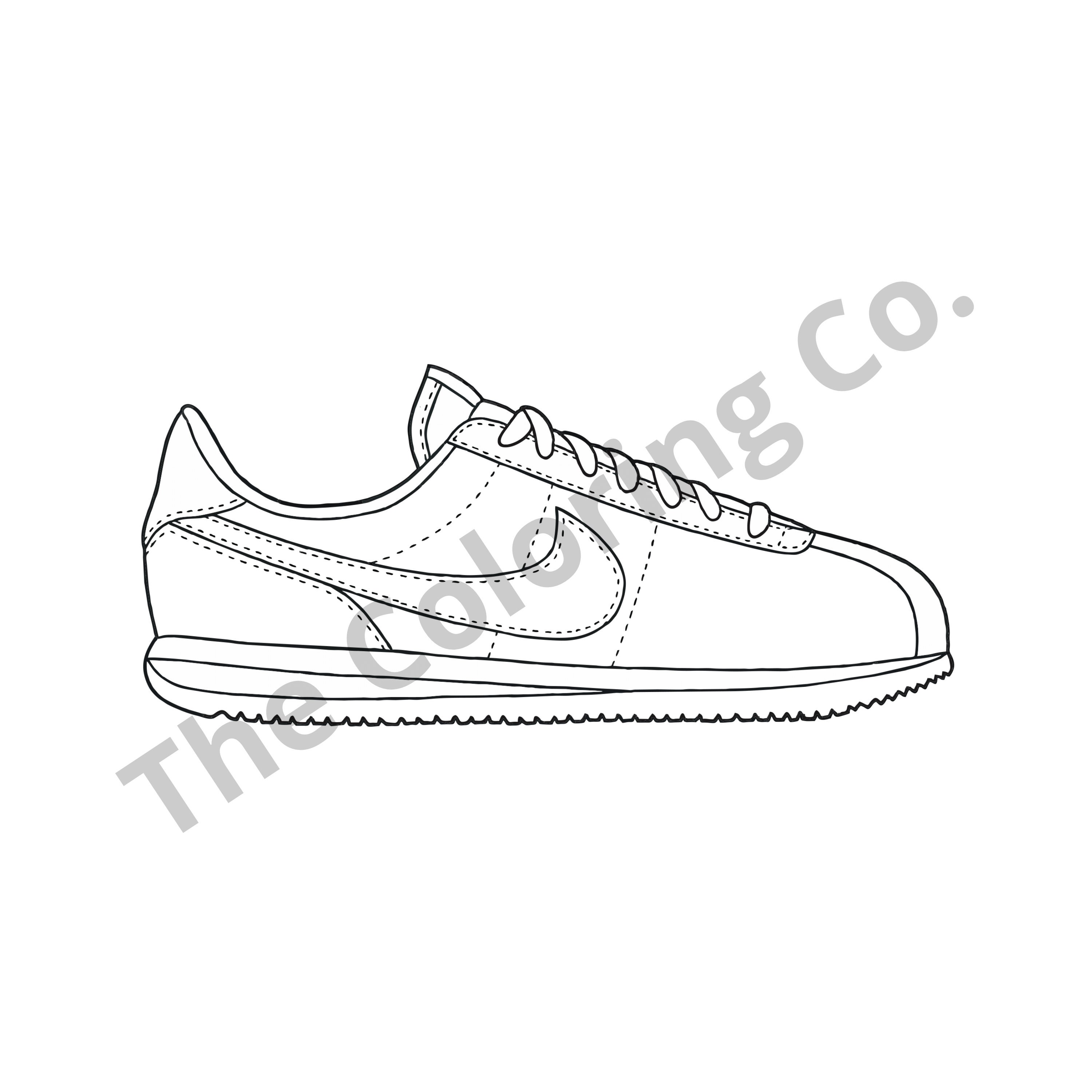 SNEAKER COLORING Pages - 20 PRINTABLE Coloring Sheets - Etsy