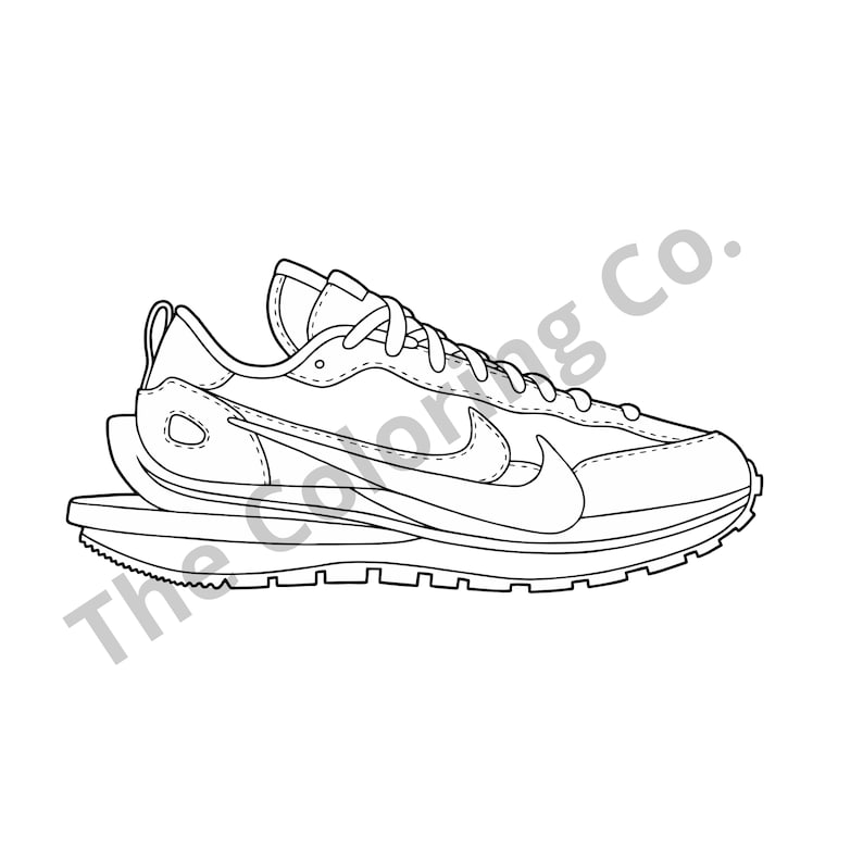 SNEAKER COLORING Pages - 20 PRINTABLE Coloring Sheets - Etsy