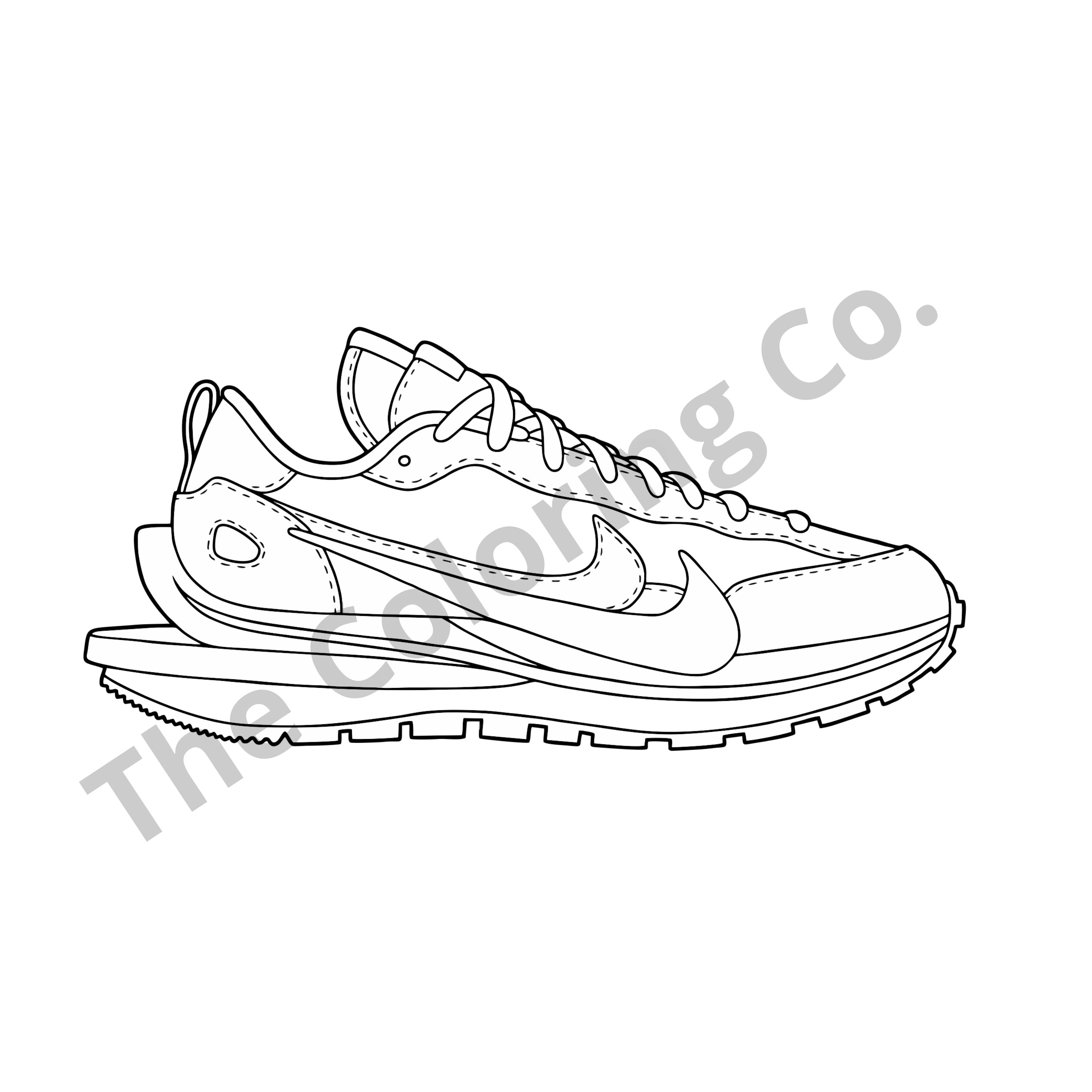 SNEAKER COLORING Pages - 20 PRINTABLE Coloring Sheets - Etsy