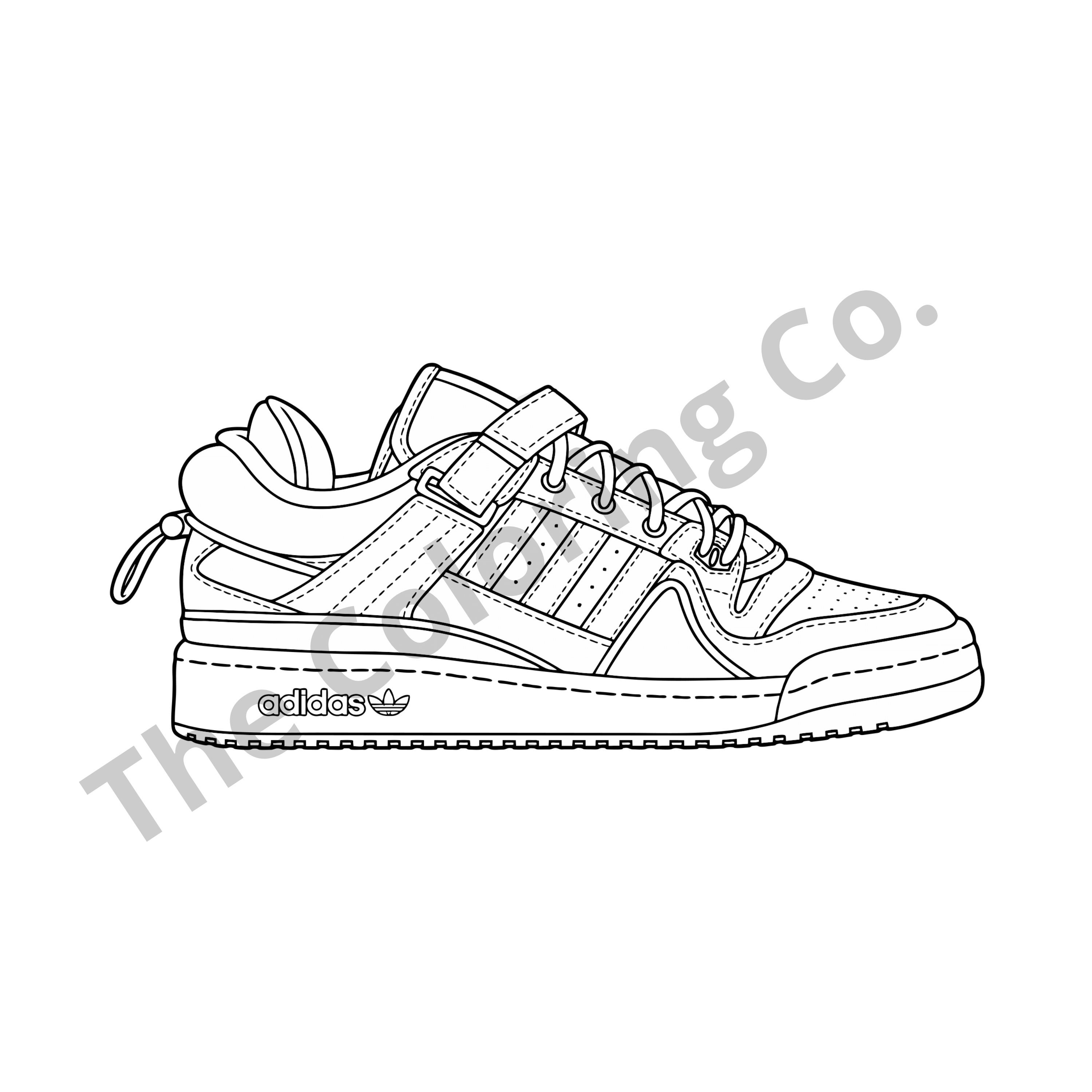 SNEAKERS COLORING Pages - 20 COLORING Pages to Print - Etsy