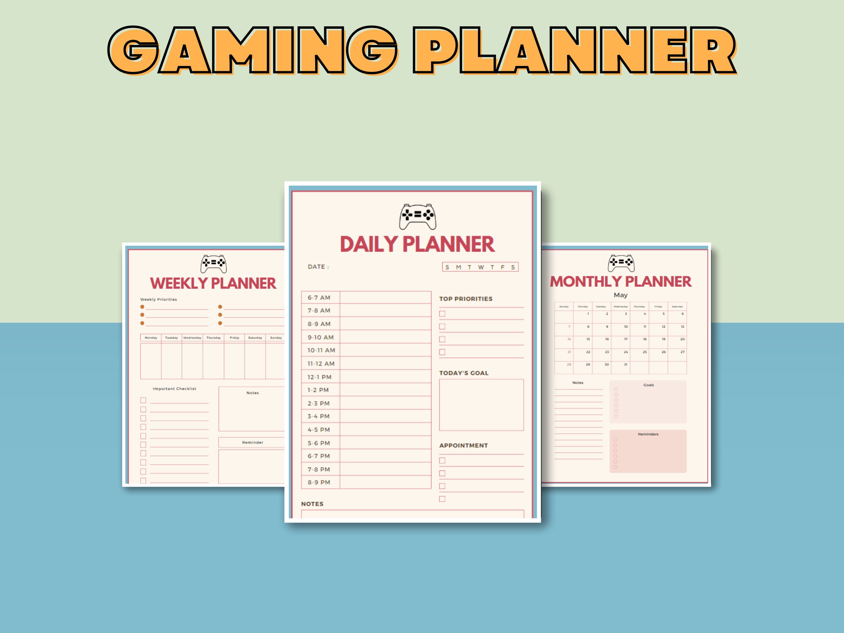 Printable Gaming Planner: Schedule, Track, and Level-up - Gamer's Dream ...