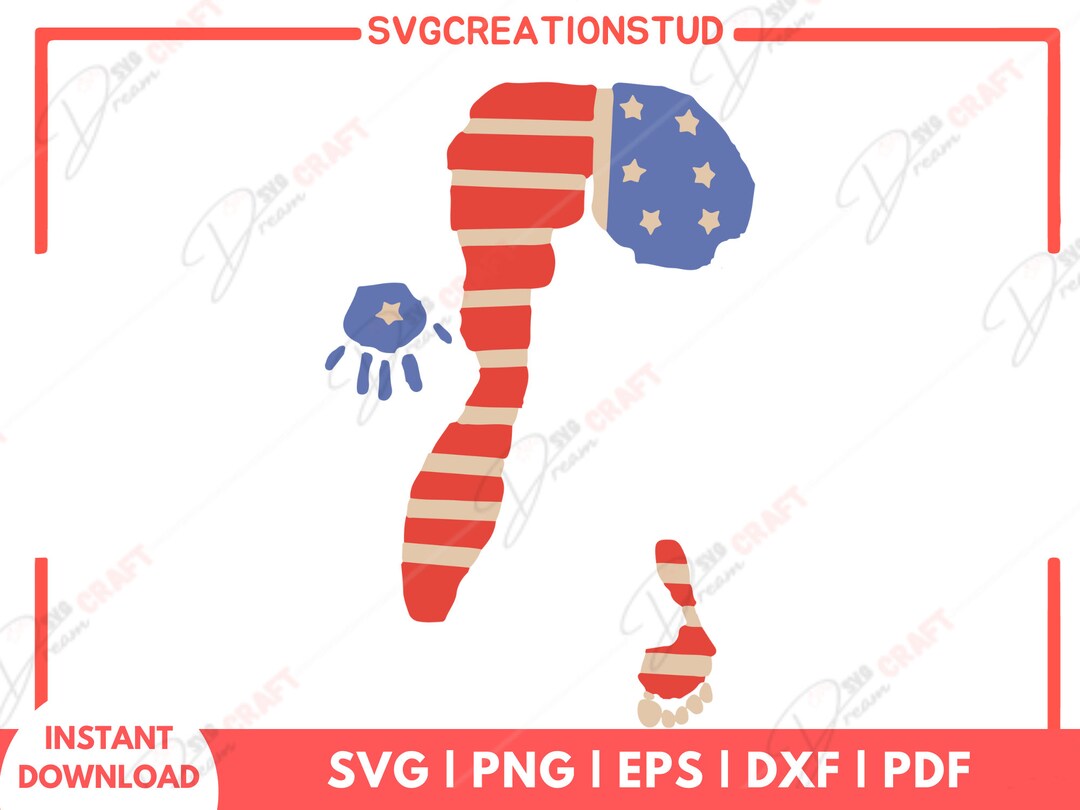 4th of July Footprint SVG, Independence Day Svg, Fourth of July Svg ...