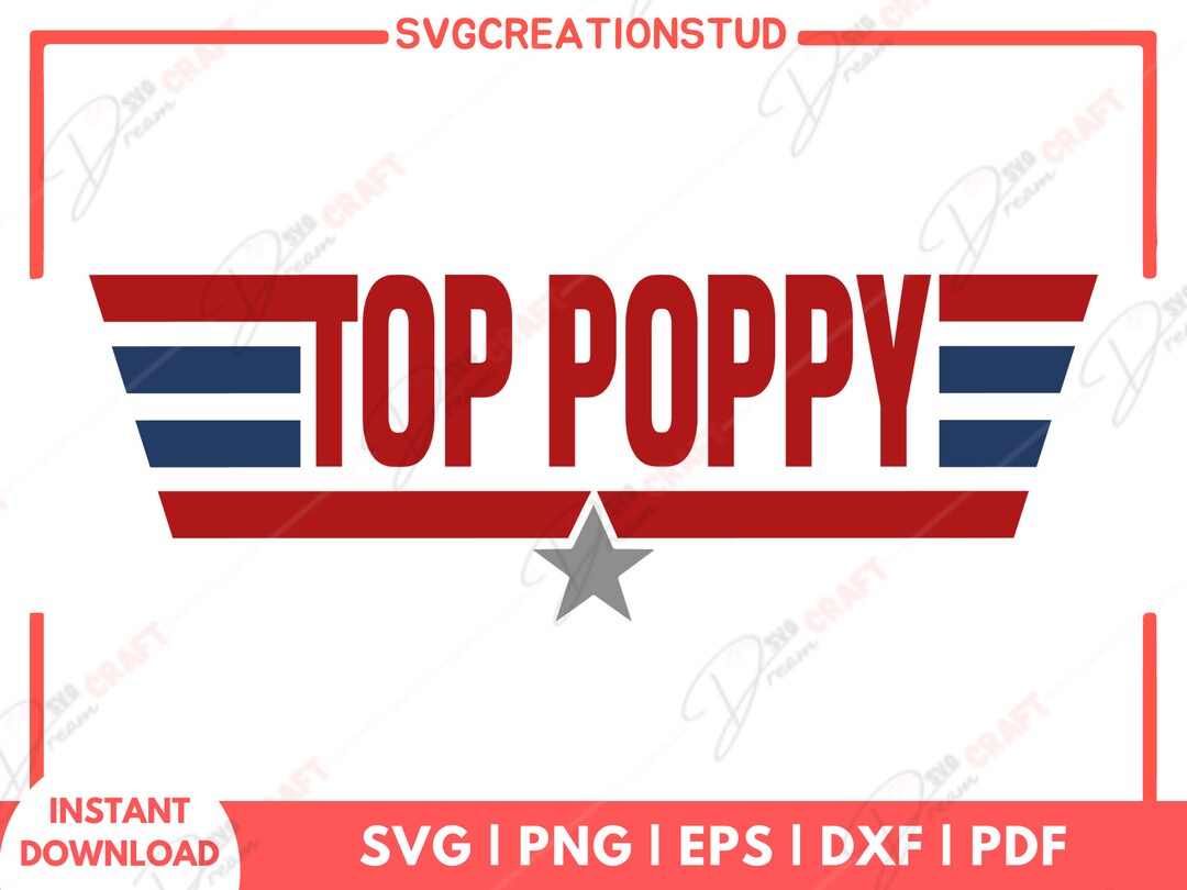 Poppy Svg Dad Svg Papa Svg Fathers Day SVG Dad Shirt Svg Svg Files for ...