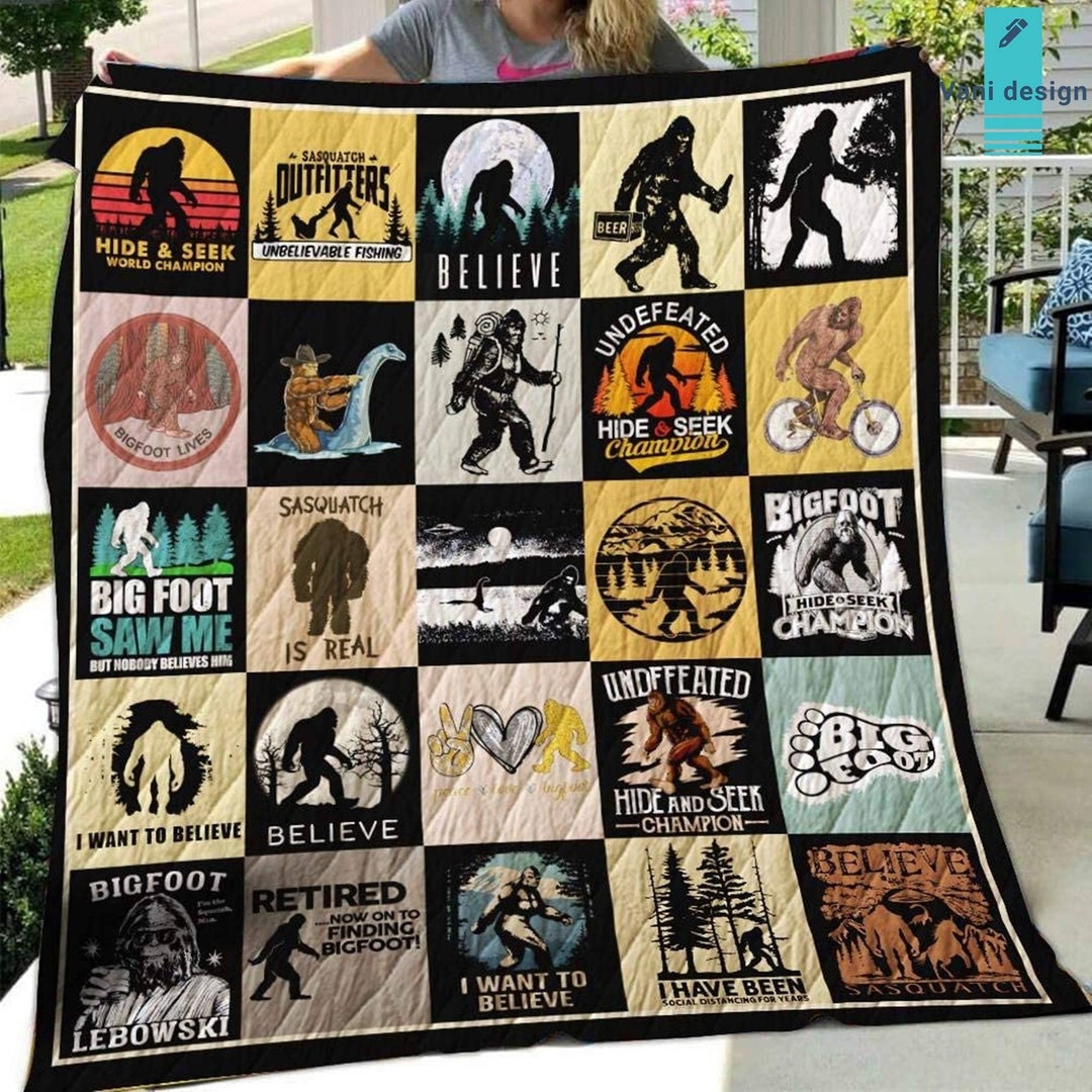 Bigfoot Hide and Seek World Champion Fleece Blanket Bigfoot - Etsy