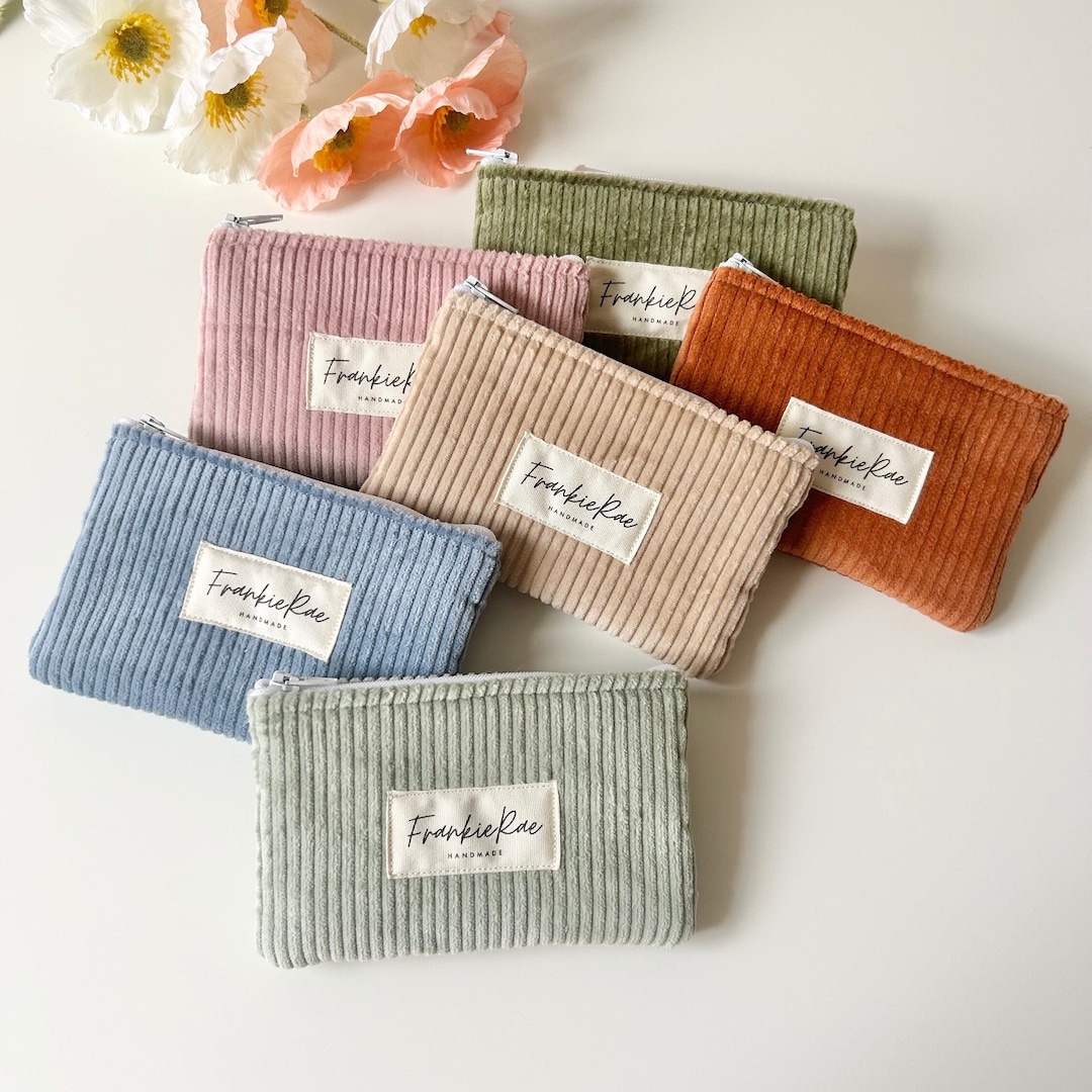 Corduroy Mini Zippered Coin Pouch, Card Wallet Purse - Etsy Australia